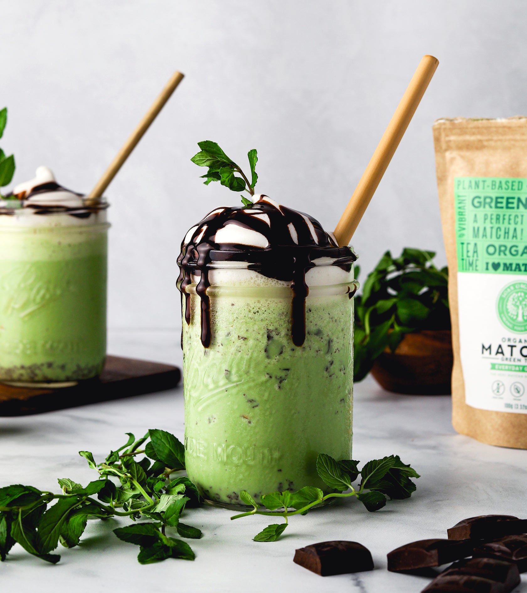 Vegan Matcha Mint Shake Recipe | Soar Organics
